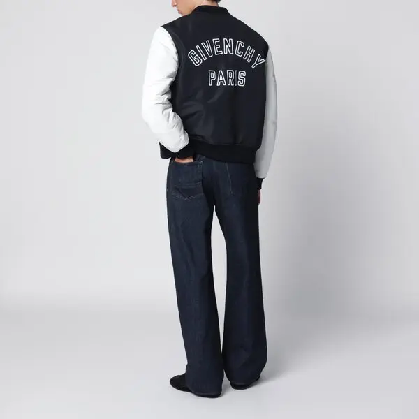 Givenchy Navy/white Satin Varsity Jacket