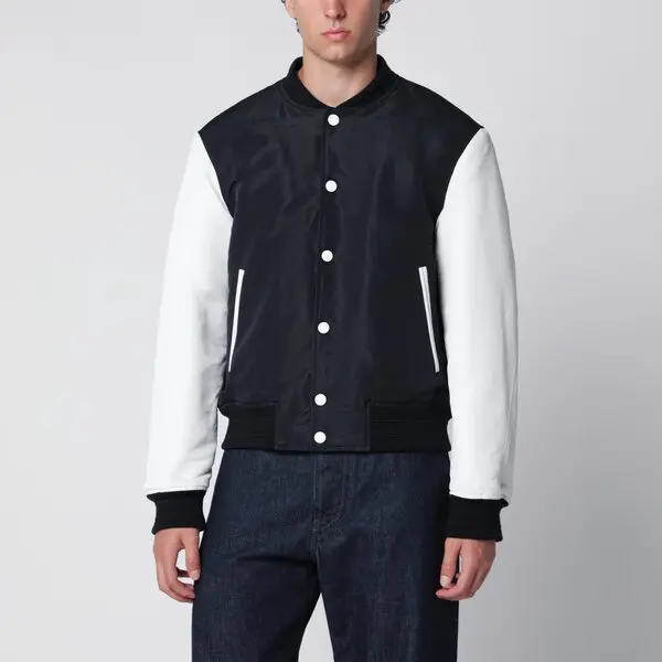 Givenchy Navy/white Satin Varsity Jacket - Multicolor