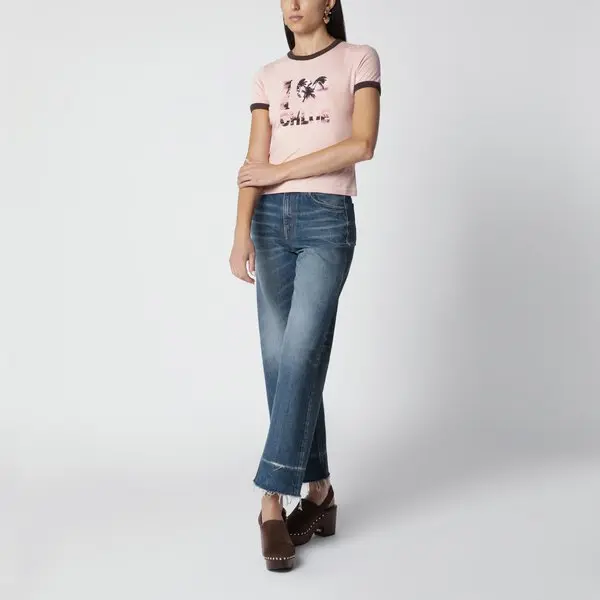 Chloé Cotton T-shirt With Graphic Logo - Pink