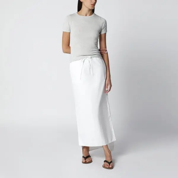 FLORE FLORE Organic Cotton Ribbed Car Tee - Grey