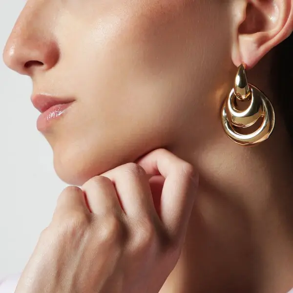 PANCONESI Gold-tone Blow Up Drop Earrings - Metal