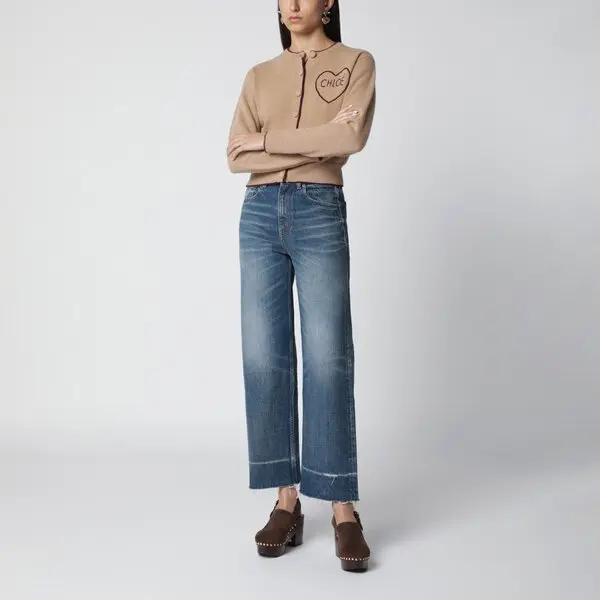 Chloé Bootcut Denim Jeans In Dark Cobalt Cotton
