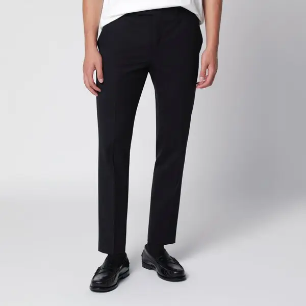 PT TORINO Wool Blend Trousers - Black