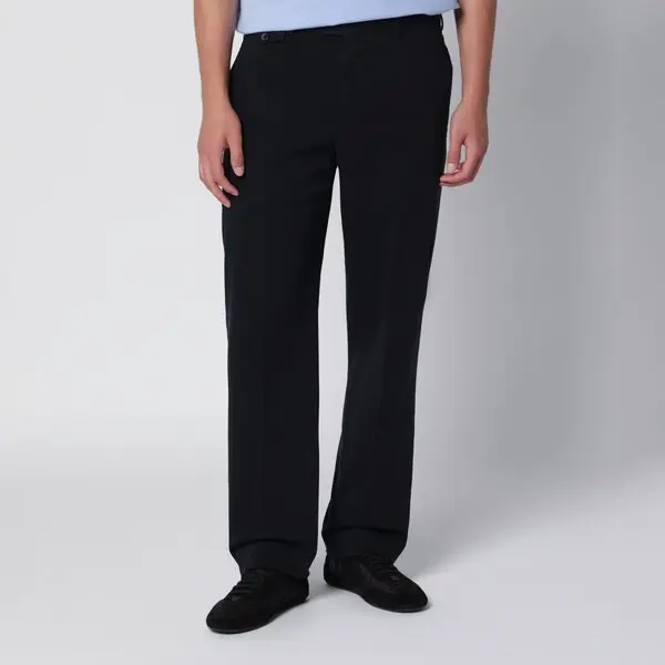 PT TORINO Navy Cotton Trousers