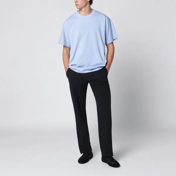PT TORINO Navy Cotton Trousers