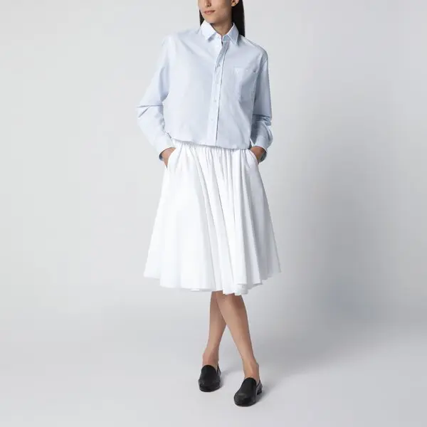 AMI Paris Cropped Striped Shirt