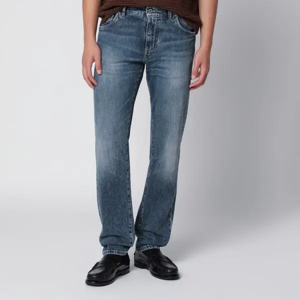 Dolce & Gabbana Slim-fit Washed Denim Jeans