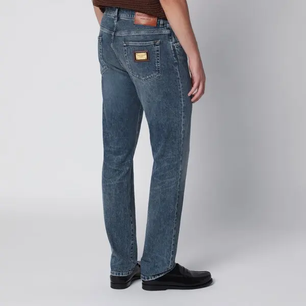 Dolce & Gabbana Slim-fit Washed Denim Jeans