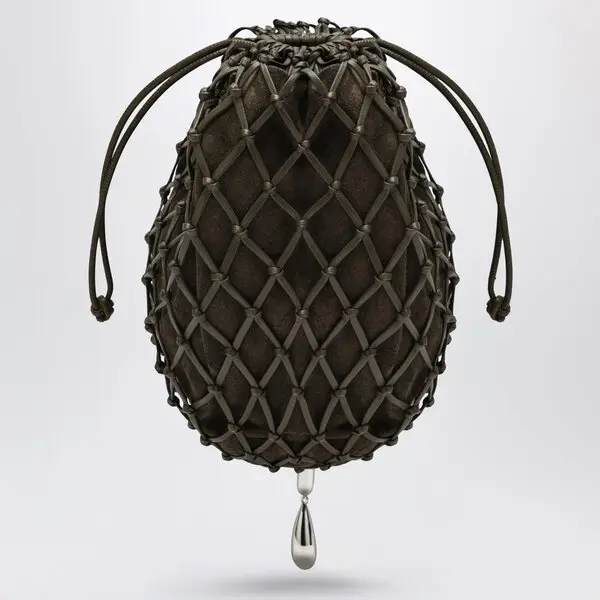 Savette Macramé Calf Leather Pouch