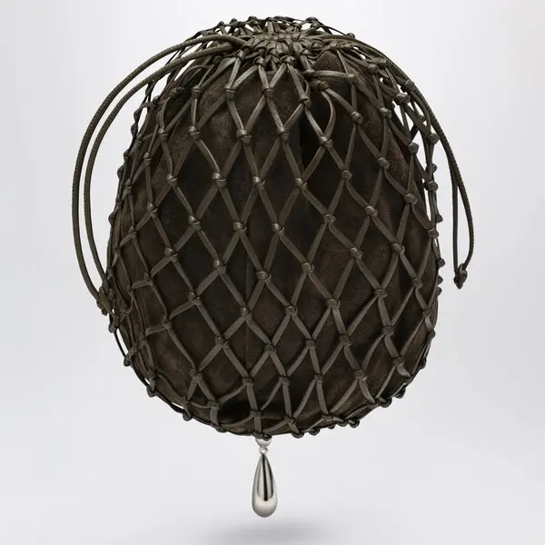 Savette Macramé Calf Leather Pouch