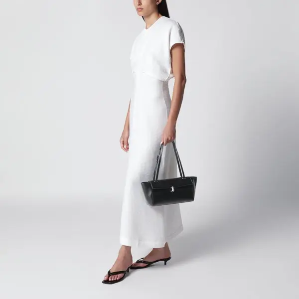 Savette Symmetry Trapeze Bag In Leather - Black