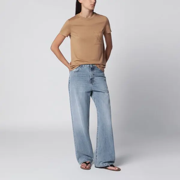 Max Mara Camel Cotton Jersey T-shirt