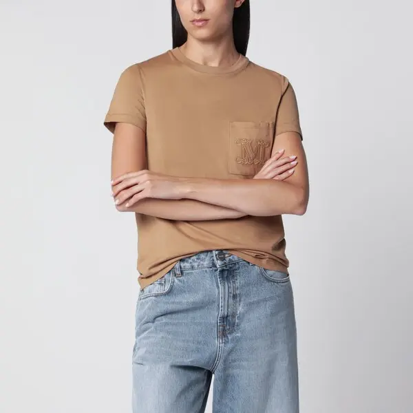 Max Mara Cotton Jersey T-shirt - Brown