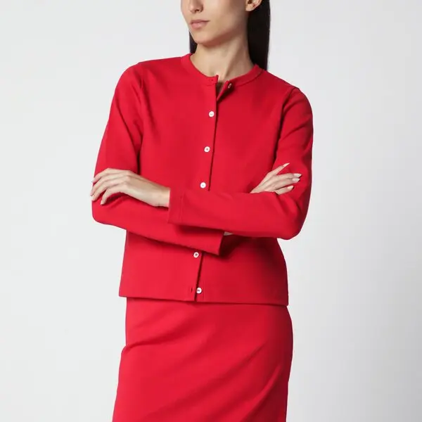 FLORE FLORE Poppy Organic Cotton Cardigan By - Red