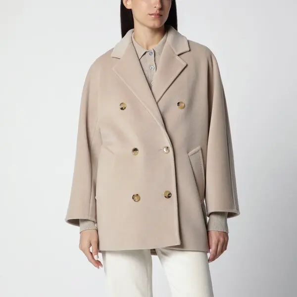 Max Mara Short Double-breasted Wool And Cashmere Coat