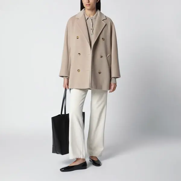 Max Mara Short Double-breasted Wool And Cashmere Coat