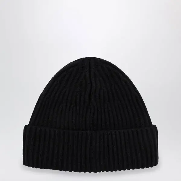 Stone Island Wool Beanie With Compass Patch - Blue