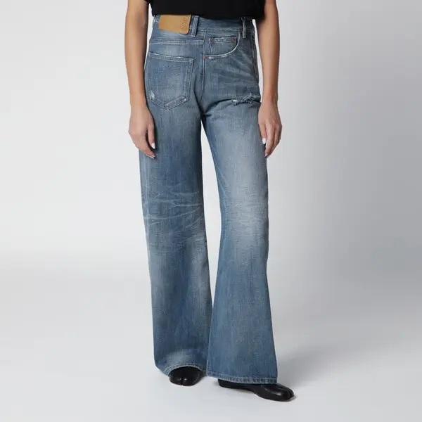 MAISON MARGIELA Distressed Wide-leg Denim Jeans In Medium