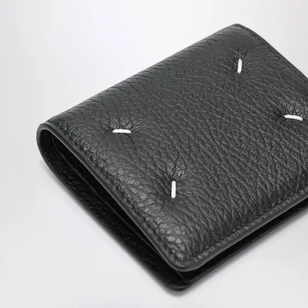 MAISON MARGIELA Four Stitches Compact Grained Leather Card Holder