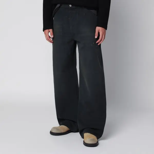 MAISON MARGIELA Double-dyed Cotton Work Trousers With Spot Detailing