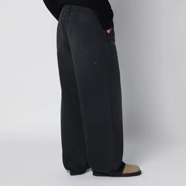 MAISON MARGIELA Double-dyed Cotton Work Trousers With Spot Detailing