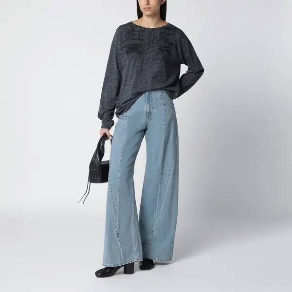 MAISON MARGIELA Long-sleeve Cotton T-shirt In Dark