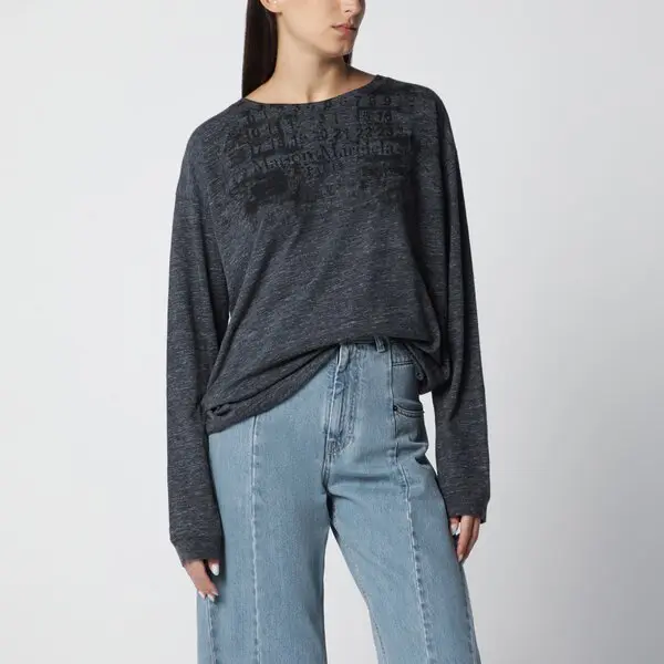 MAISON MARGIELA Long-sleeve Cotton T-shirt - Grey