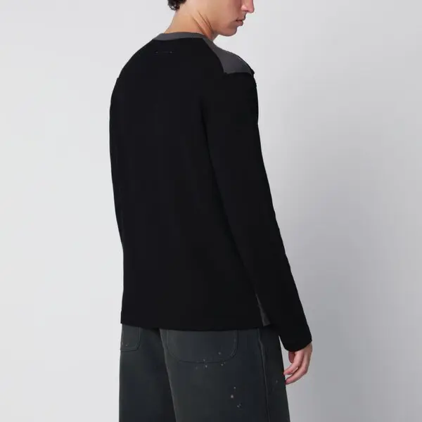 MAISON MARGIELA Asymmetrical Crewneck Sweater In And Grey