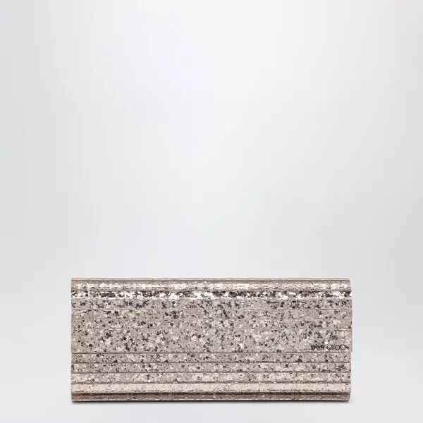 JIMMY CHOO Sweetie Glitter Fabric Clutch - Pink