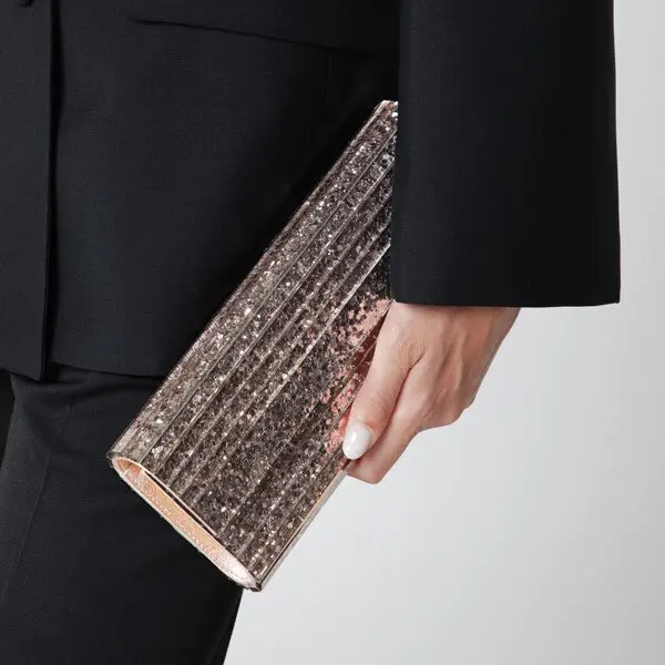 JIMMY CHOO Sweetie Glitter Fabric Clutch