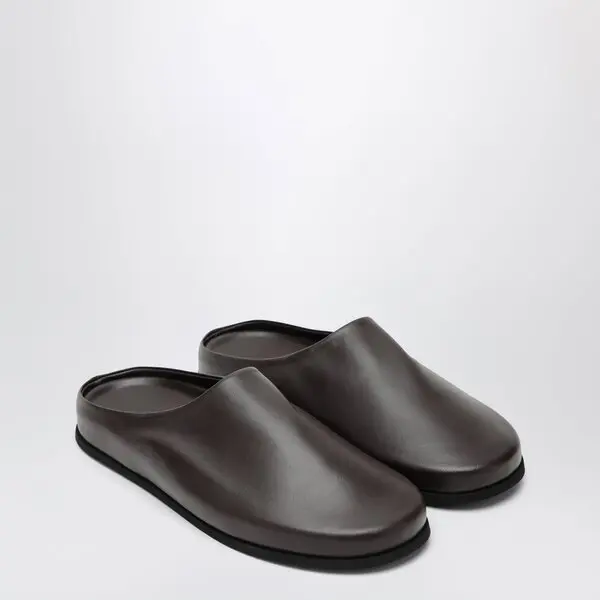 Dear Frances Leather Vico Mules - Brown