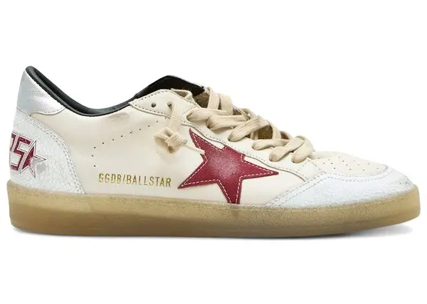 GOLDEN GOOSE Ball Star White Red