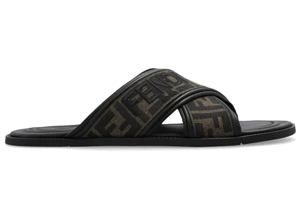 Fendi Ff Motif Fabric Slide