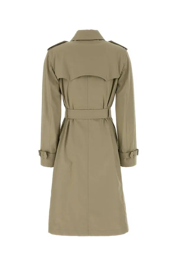 Burberry Khaki Gabardine Trench Coat