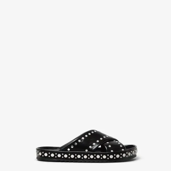 Fendi Double Band Slides - Black