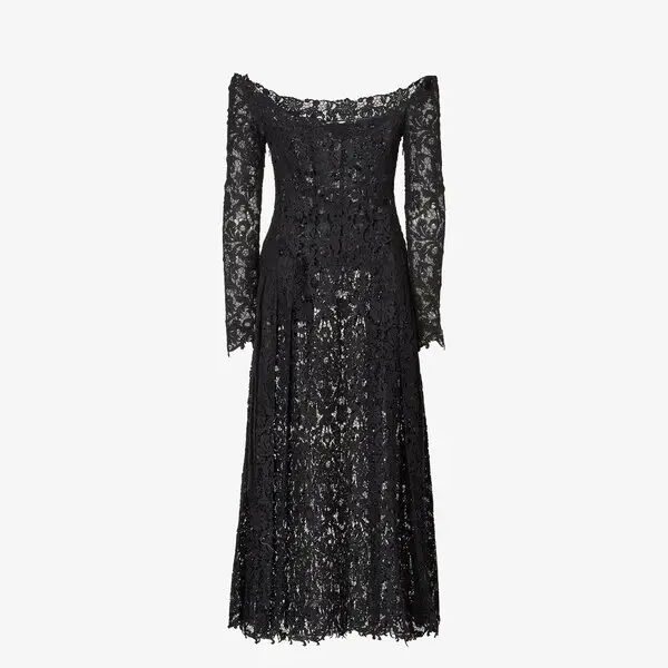 Fendi Macramé Lace Bustier Dress