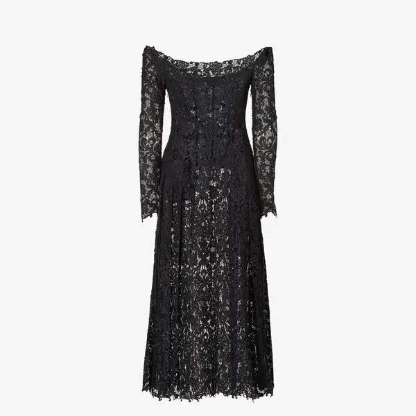 Fendi Macramé Lace Bustier Dress
