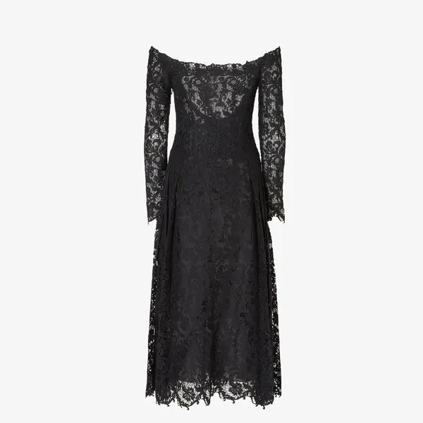 Fendi Macramé Lace Bustier Dress
