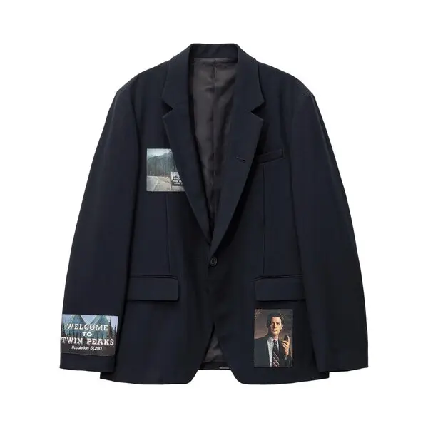 Undercover Wool One Button Jacket 'dark Navy