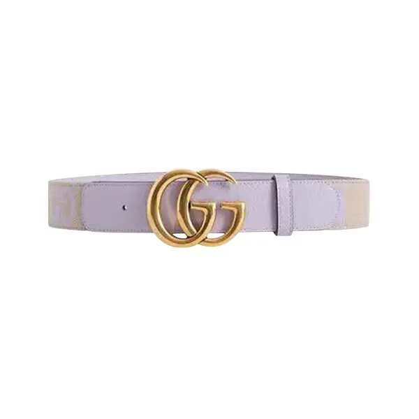 Gucci Gg Marmont Jumbo Belt 'beige/lilac - Tan