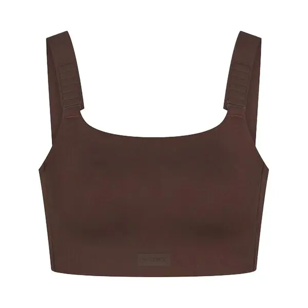 NIKESKIMS Matte Wide Strap Bra 'dark Sepia - Brown