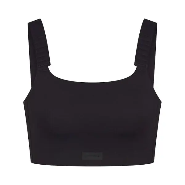 NIKESKIMS Matte Wide Strap Bra 'obsidian - Black