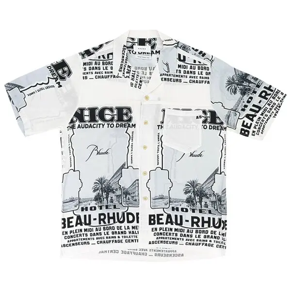 Rhude Hotel Beau-" Short-sleeve Shirt - Multicolor