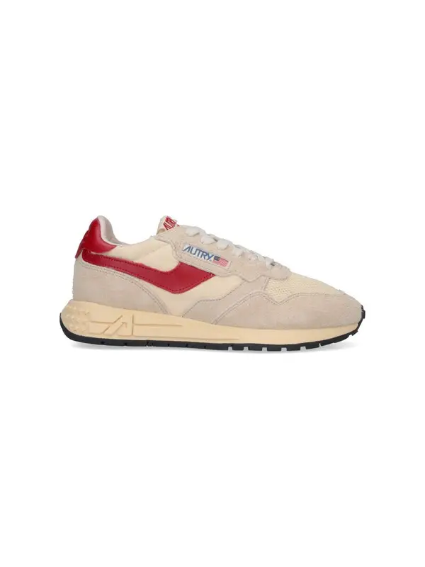 AUTRY Light & Natural Leather Sneakers - Beige