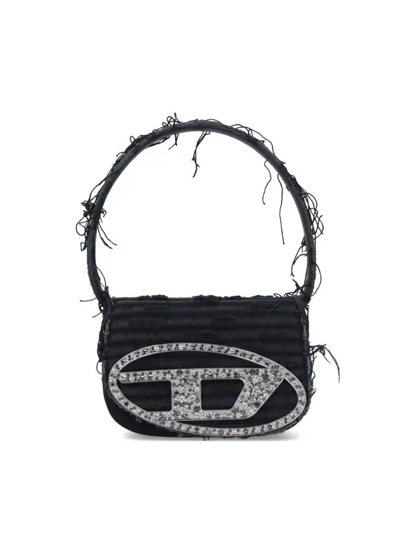 DIESEL® Logo Embellished Crossbody Bag - Black
