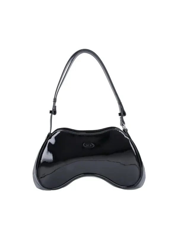 DIESEL® Play Glossy Shoulder Bag - Black