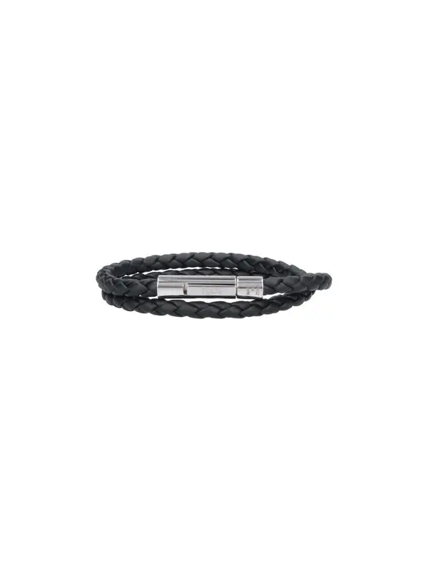TOD`S Tod's Braided Leather Double Layer Bracelet