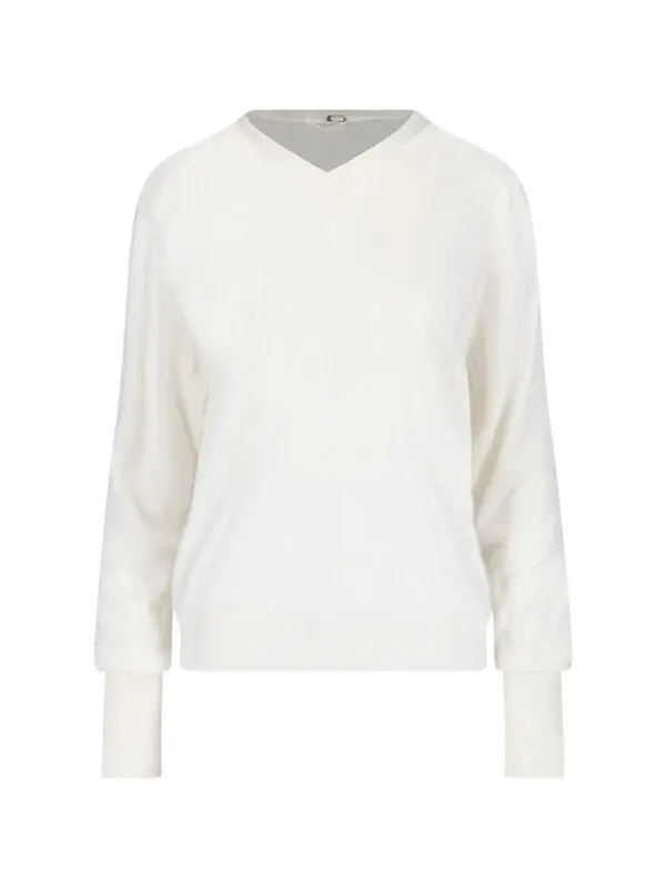 MA'RY'YA V-neck Relaxed Fit Sweater