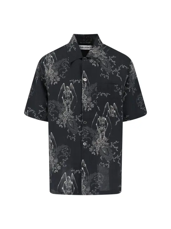 Our Legacy Paisley Print Cotton-linen Shirt For - Multicolour