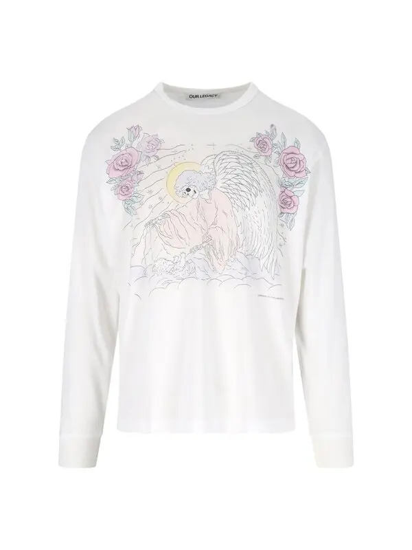 Our Legacy Angel Graphic Long Sleeve T-shirt - White